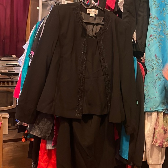 Danny & Nicole | Jackets & Coats | Danny Nicole 3pc Black Suit Beaded ...